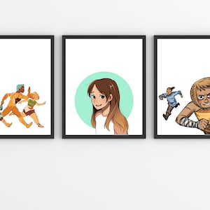 Graphic Novel Character Poster Set: Classroom & Library Decor (digital ...