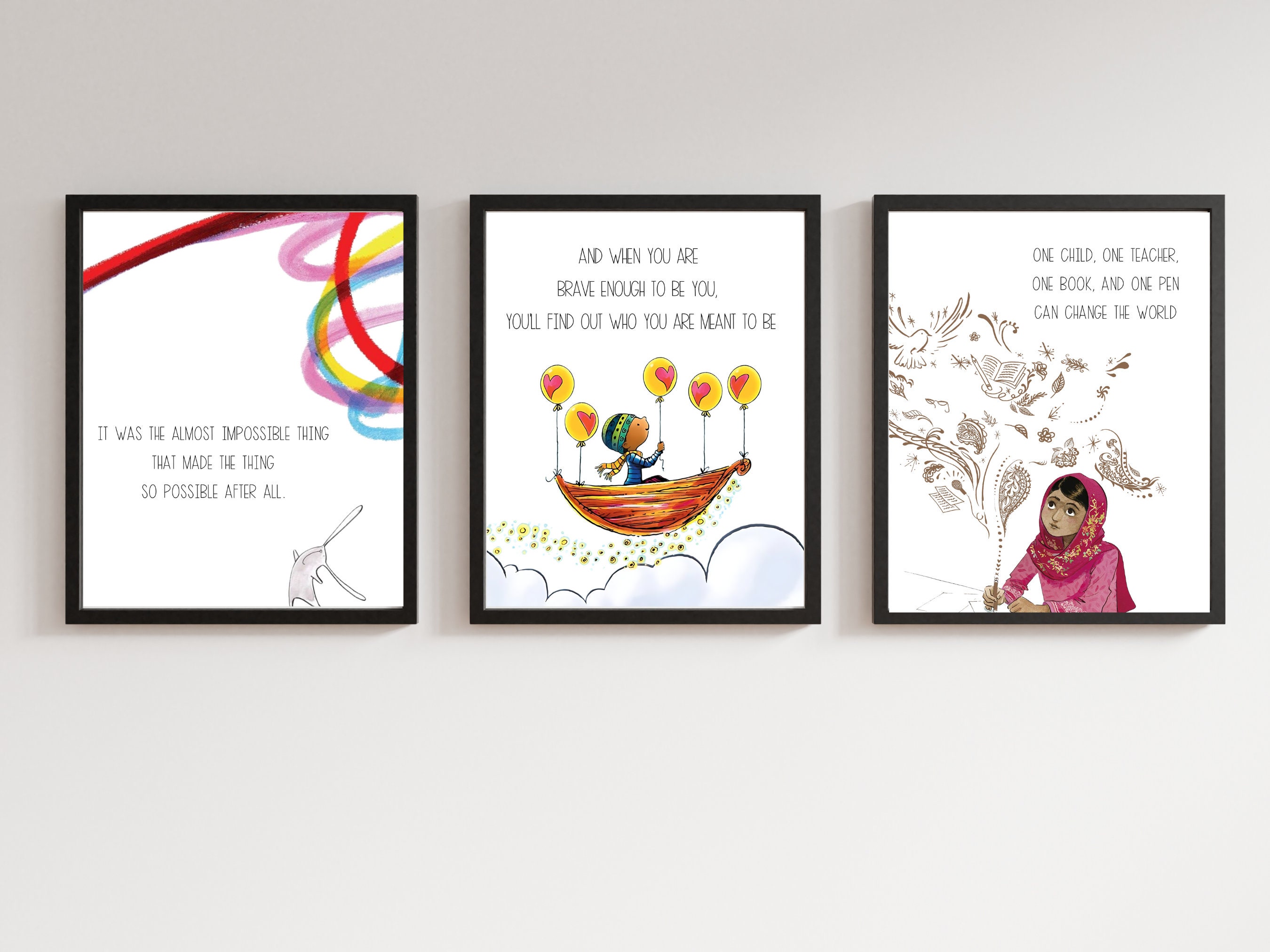 Children's Book Quote Posters | Classroom Library Decor | Reading ...