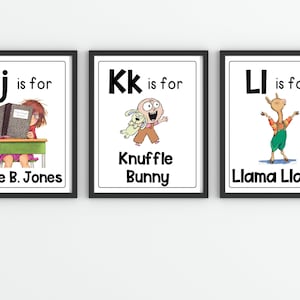 Printable Children's Book Character Alphabet Posters, Classroom and ...