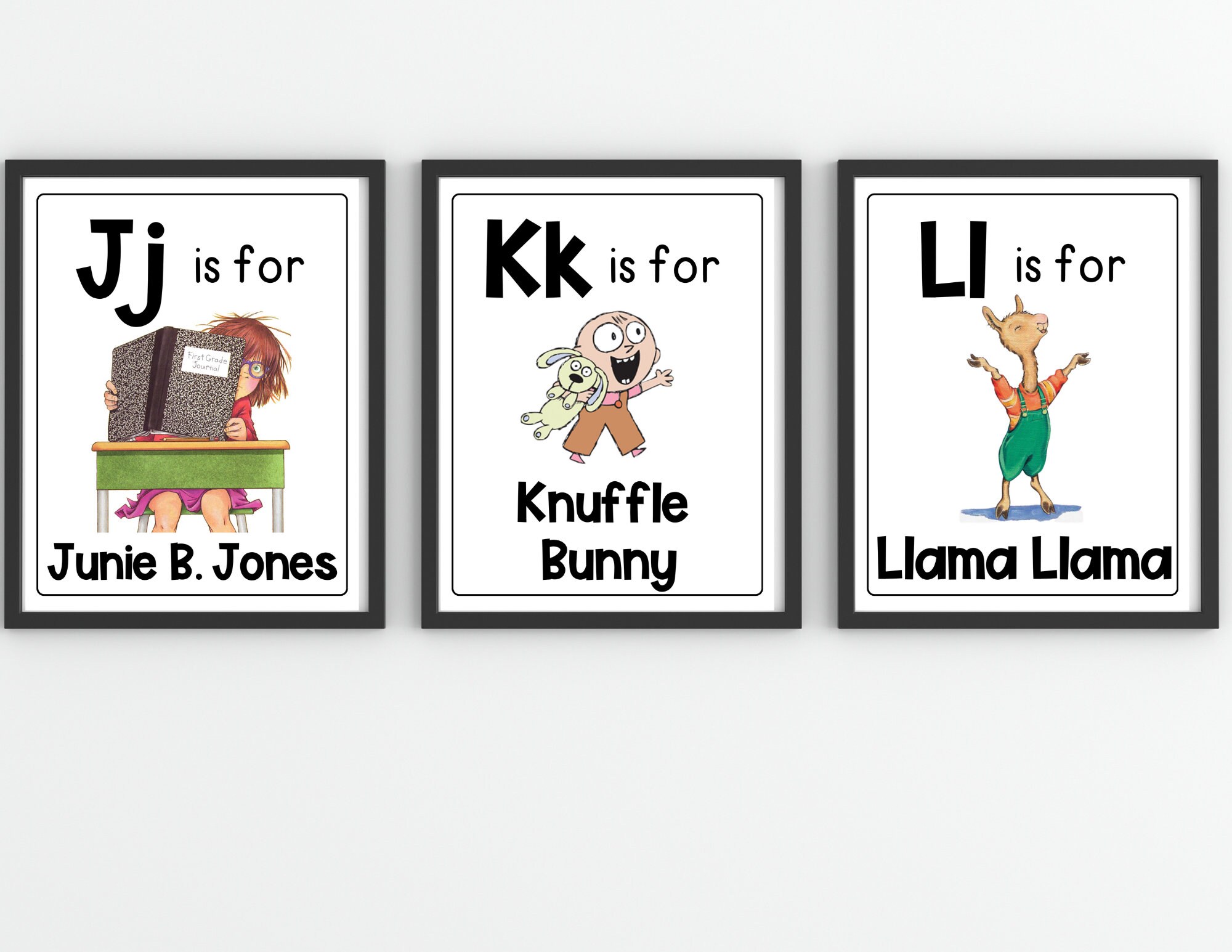 Printable Children's Book Character Alphabet Posters - Etsy Australia