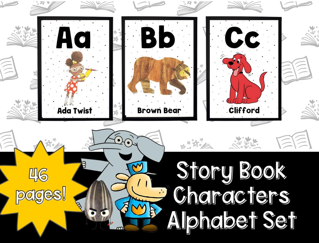Book Character Posters, Alphabet Posters, Elementary Decor - Etsy Canada