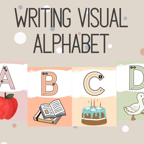 Minimal Writing Alphabet Posters - Etsy