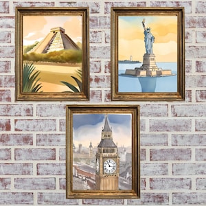 World Landmarks Poster Set: Travel-inspired Wall Art (21 Prints) - Etsy