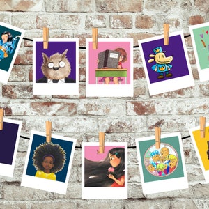 Printable Children's Book Character Polaroid Style Bundle, Classroom ...
