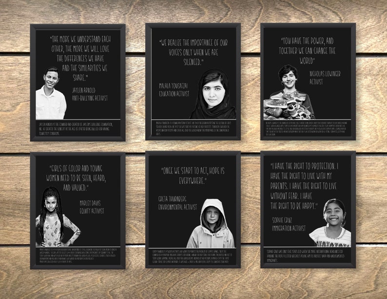 Kids Who Changed the World 24 Printable Posters Influential - Etsy