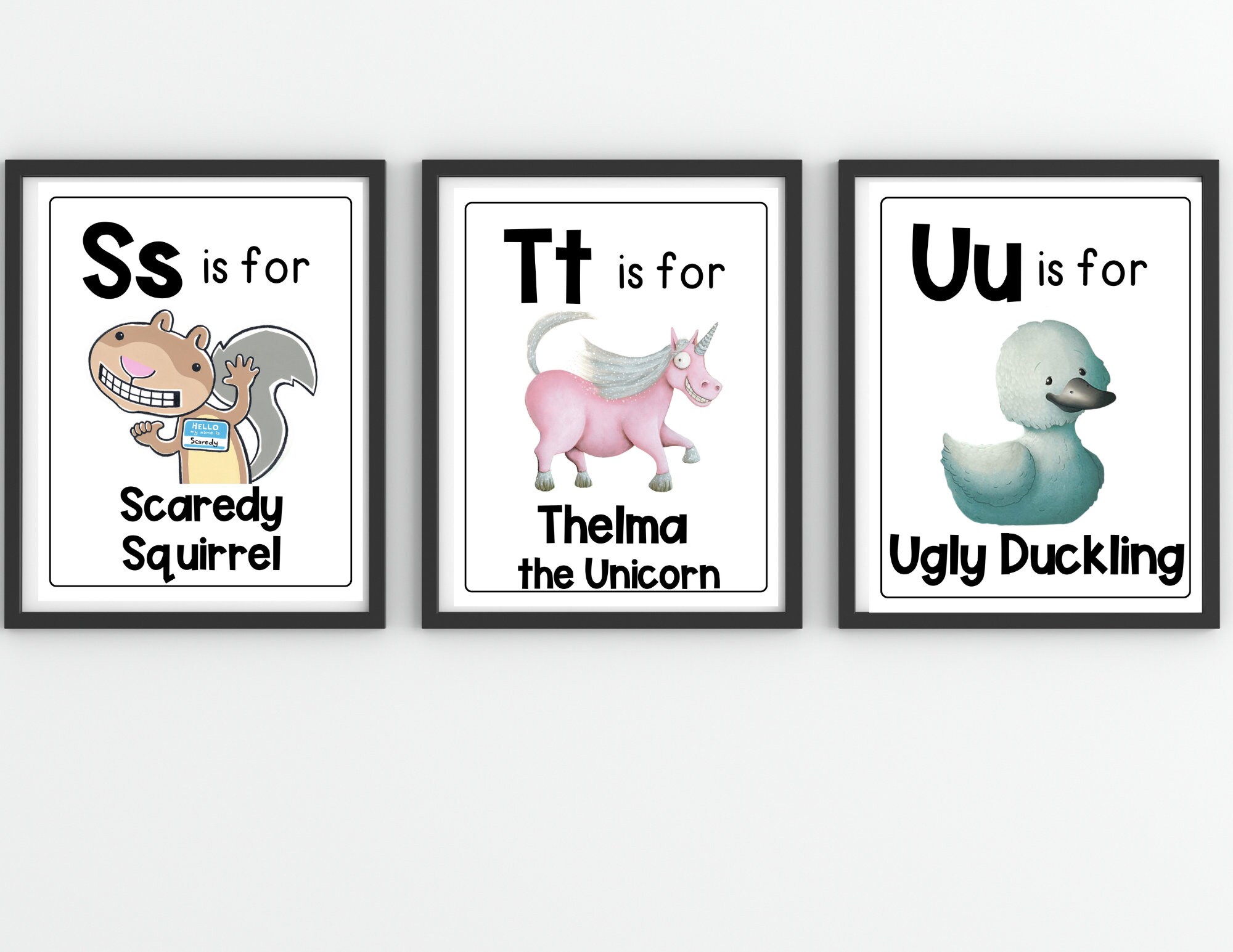 Printable Children's Book Character Alphabet Posters - Etsy Australia