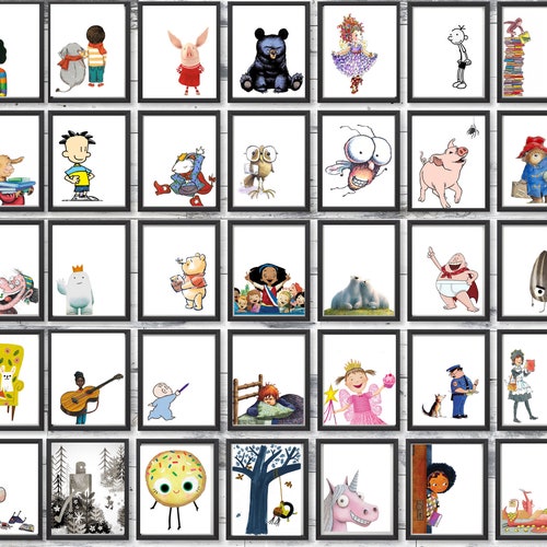 Printable Children's Book Character Gallery Wall Poster - Etsy