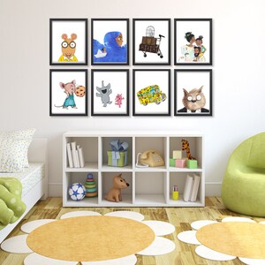 Printable Children's Book Character Gallery Wall Poster Bundle ...