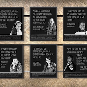 Kids Who Changed the World, 24 Printable Posters, Influential Children ...