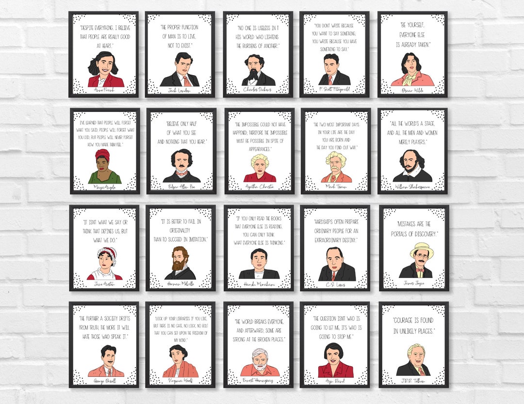 Famous Author Quotes for Inspiration & Decor - Shakespeare, Dickens ...