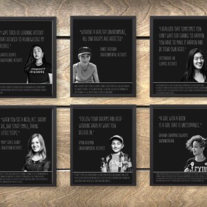 Kids Who Changed the World, 24 Printable Posters, Influential Children ...