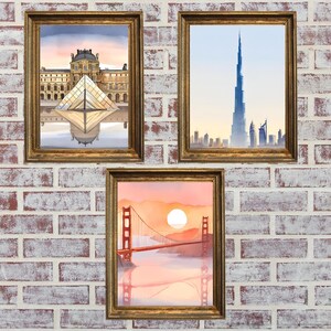 World Landmarks Poster Set: Travel-inspired Wall Art (21 Prints) - Etsy