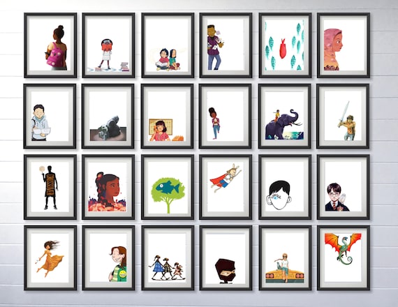Printable Middle School Book Character Gallery Wall Poster - Etsy