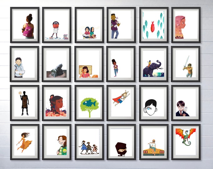 Printable Children's Book Character Gallery Wall Poster Bundle ...