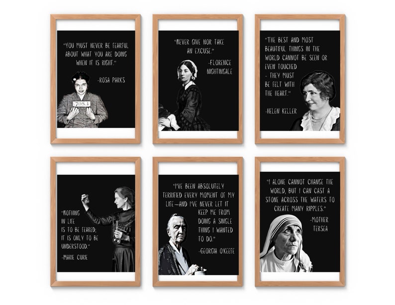 Inspirational Women Poster Bundle: History Quotes (digital Download) - Etsy
