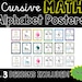Cursive Math Alphabet Posters, Grades 3-5, Educational Wall Art ...