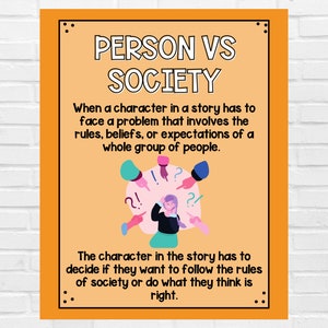 Types of Conflict Posters, Classroom Decor Printables (digital Download ...