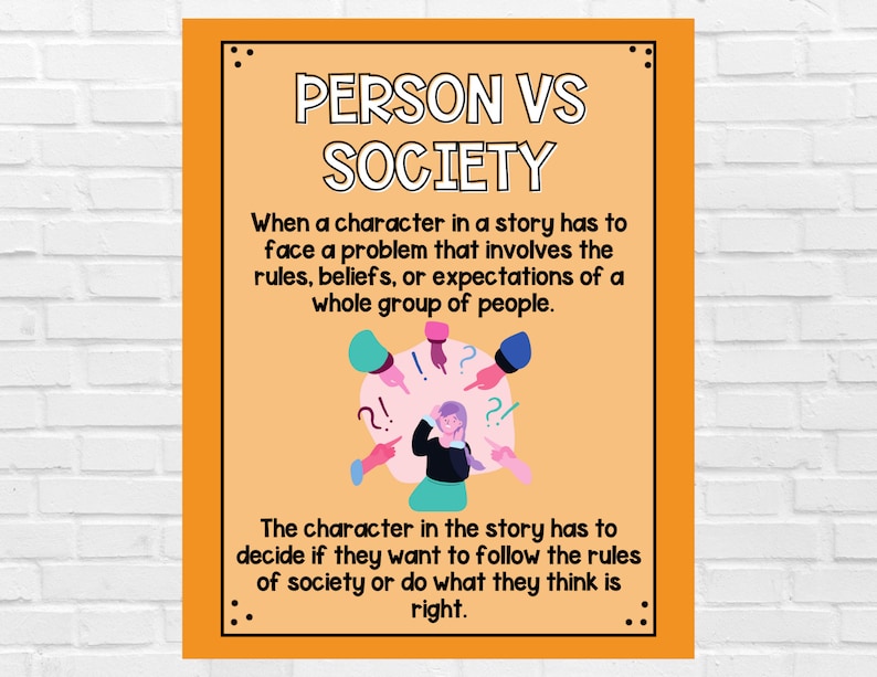 Types of Conflict Posters, Classroom Decor Printables (digital Download ...