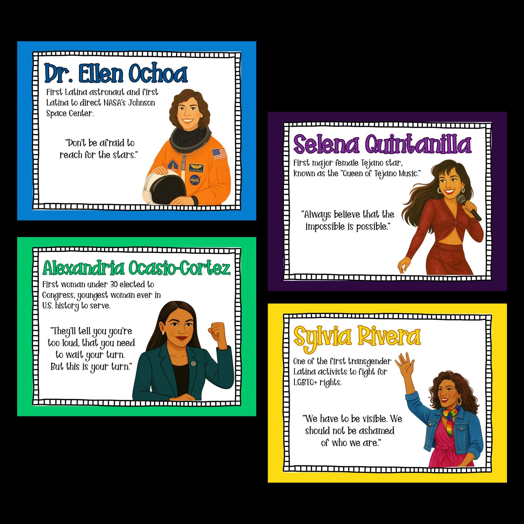 Hispanic Heritage Month Poster | Inspirational Latino Leaders & Icons ...