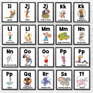 Book Character Posters, Alphabet Posters, Elementary Decor - Etsy Canada