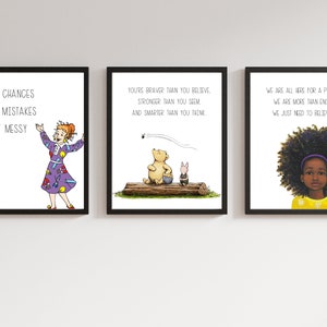 Children's Story Book Quote Prints: Classroom Library Decor (instant ...