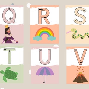 Minimal Writing Visual Alphabet Posters | Animal Alphabet Posters ...