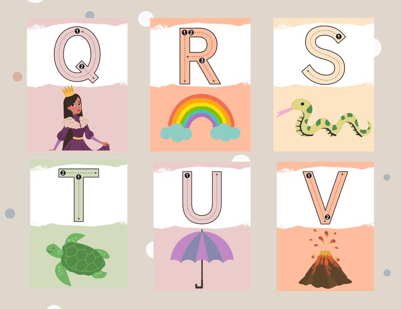 Minimal Writing Visual Alphabet Posters Animal Alphabet - Etsy