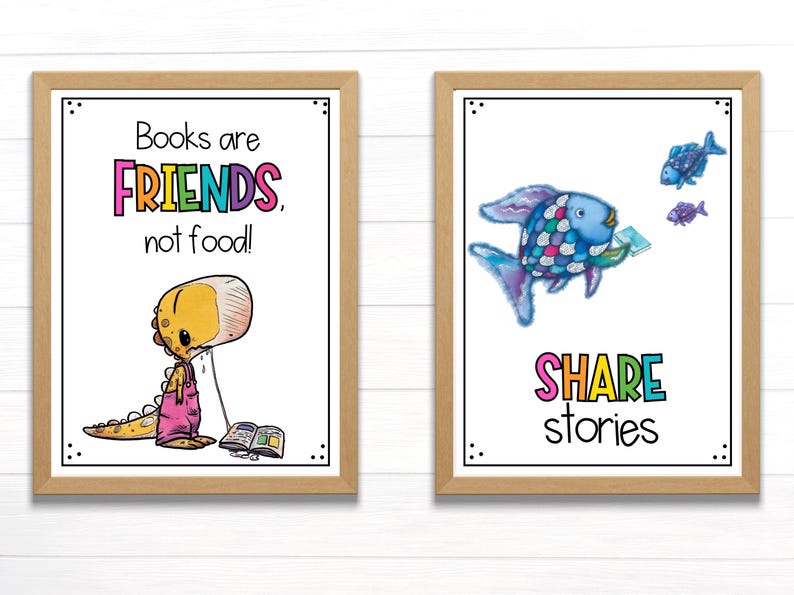 Reading Corner Posters: Beloved Characters, Classroom Wall Art (10 ...