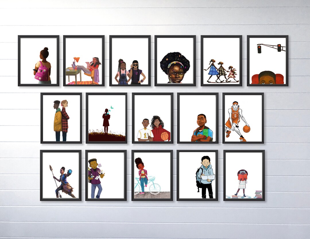 Black/ POC Printable Middle School Character Gallery Wall Poster Bundle ...