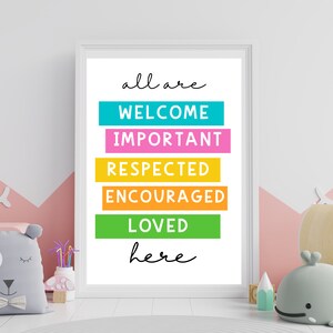 Equality Poster, Kindness Matters, All Are Welcome, Diversity Poster ...