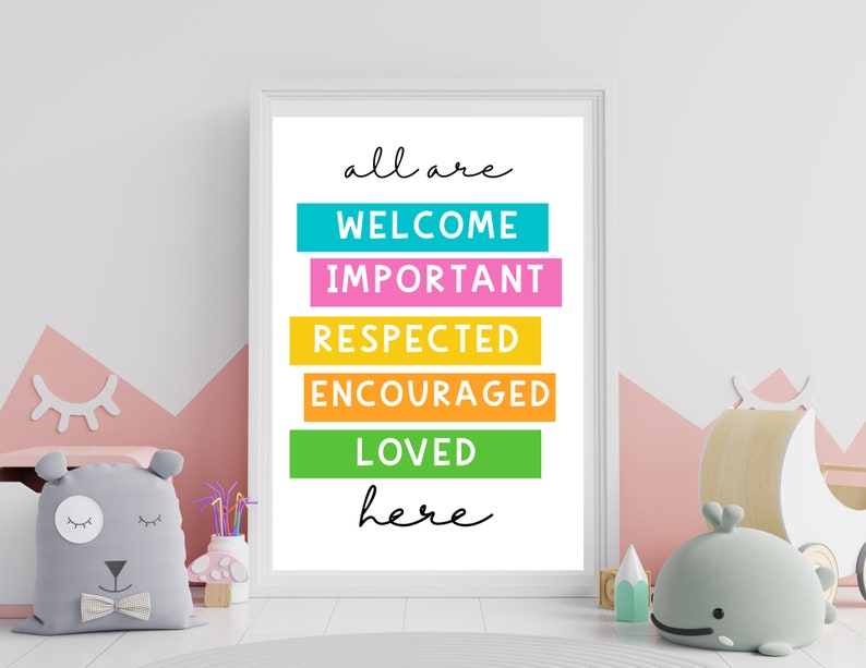Equality Poster Kindness Matters All Are Welcome Diversity - Etsy
