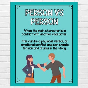 Types of Conflict Posters, Classroom Decor Printables (digital Download ...