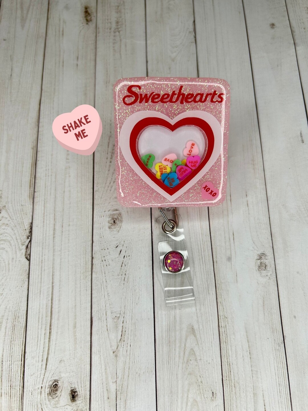 Sweethearts Candy Box Shaker Retractable Badge Reel - Etsy