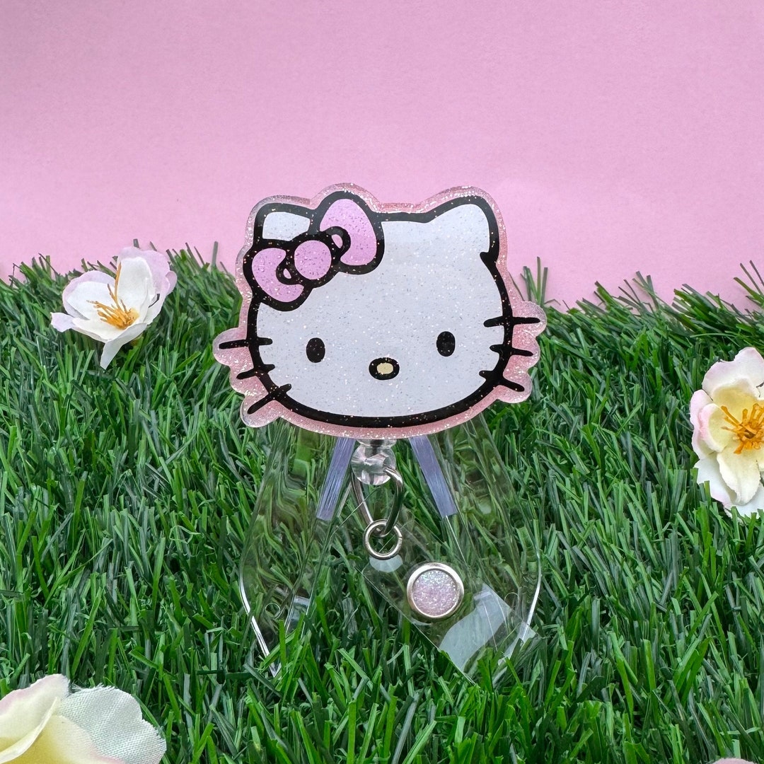 Cute Kitty Retractable Badge Reel - Etsy