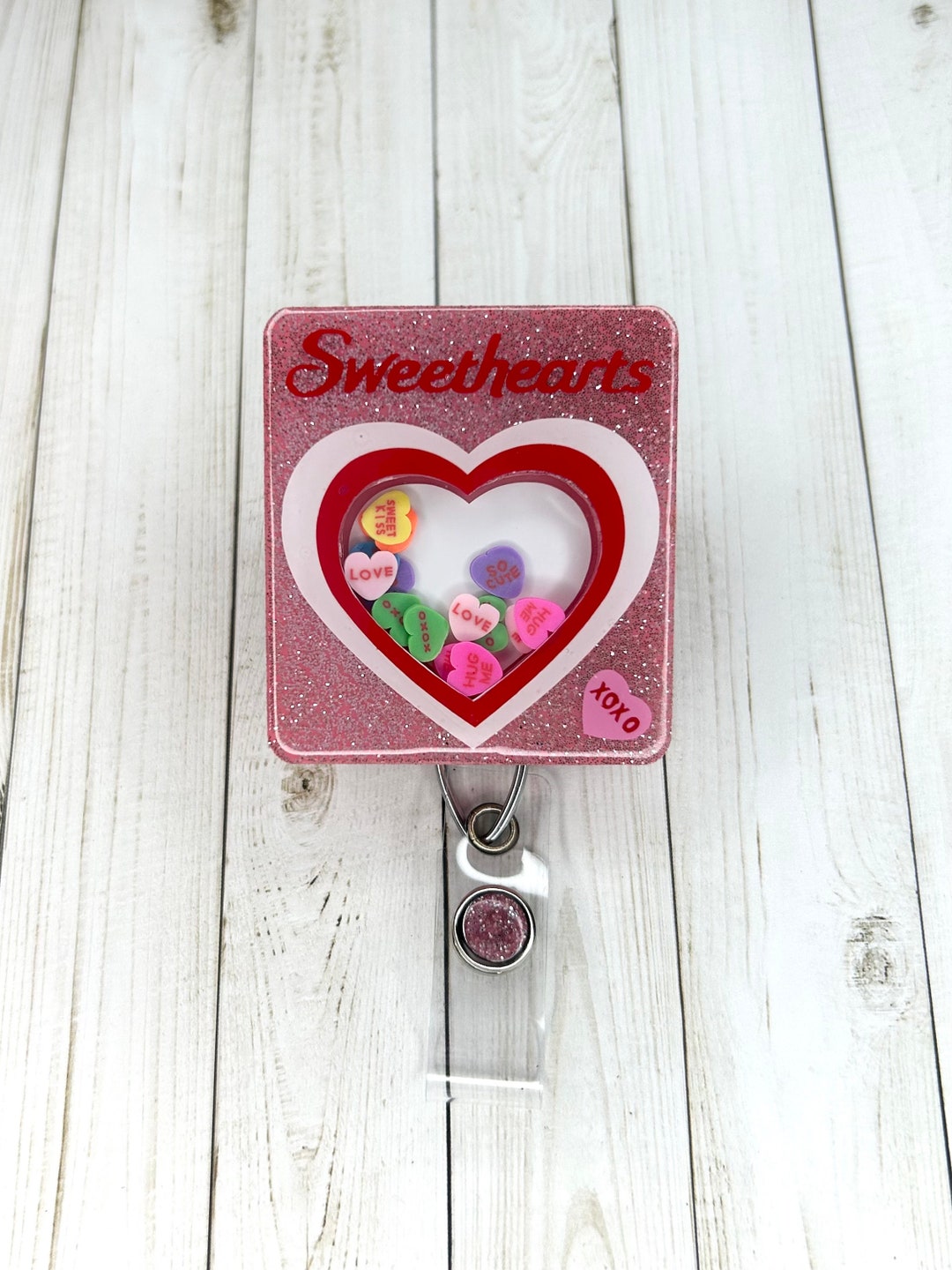 Sweethearts Candy Box Shaker Retractable Badge Reel - Etsy