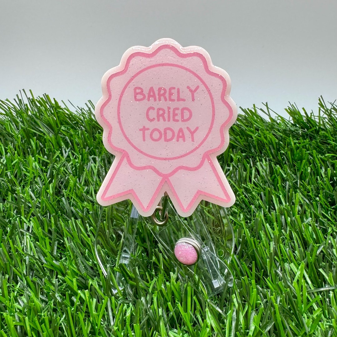 Barely Cried Today Retractable Badge Reel - Etsy