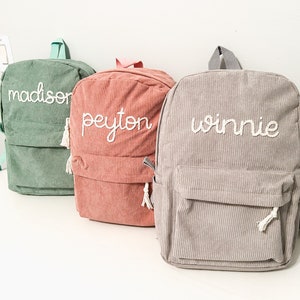 Custom Name Backpack / Hand-embroidered Bookbag / Personalized Children ...