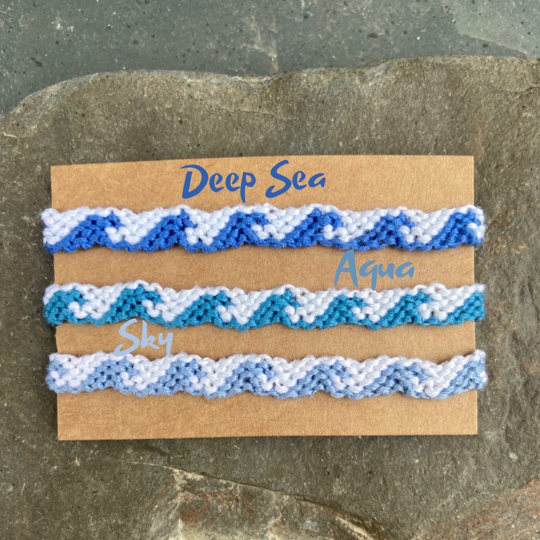 Blue Wave Friendship Bracelets, Wave Bracelet, Summer Bracelet ...