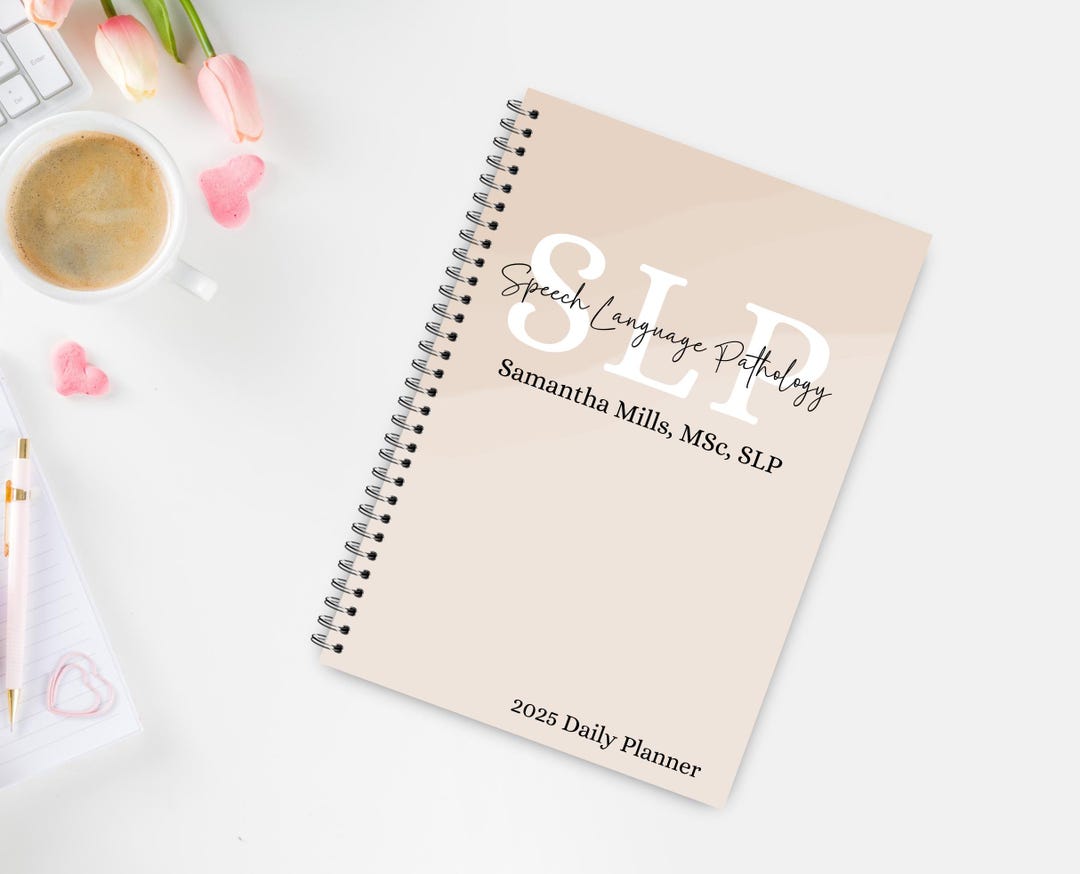 Personalized Updated Speech Language Pathology Daily Planner Minimalist ...