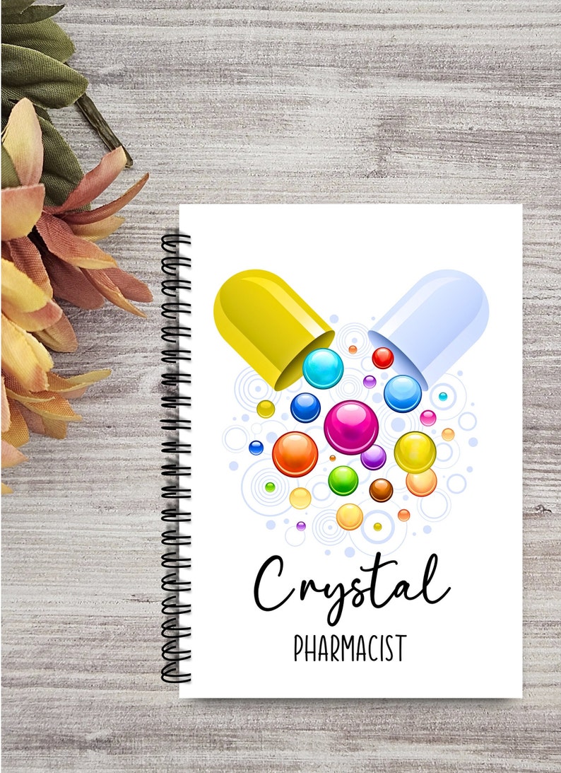 Personalized Open Pill Pharmacy Pharmacist Notebook Ruled Lines Pharm ...