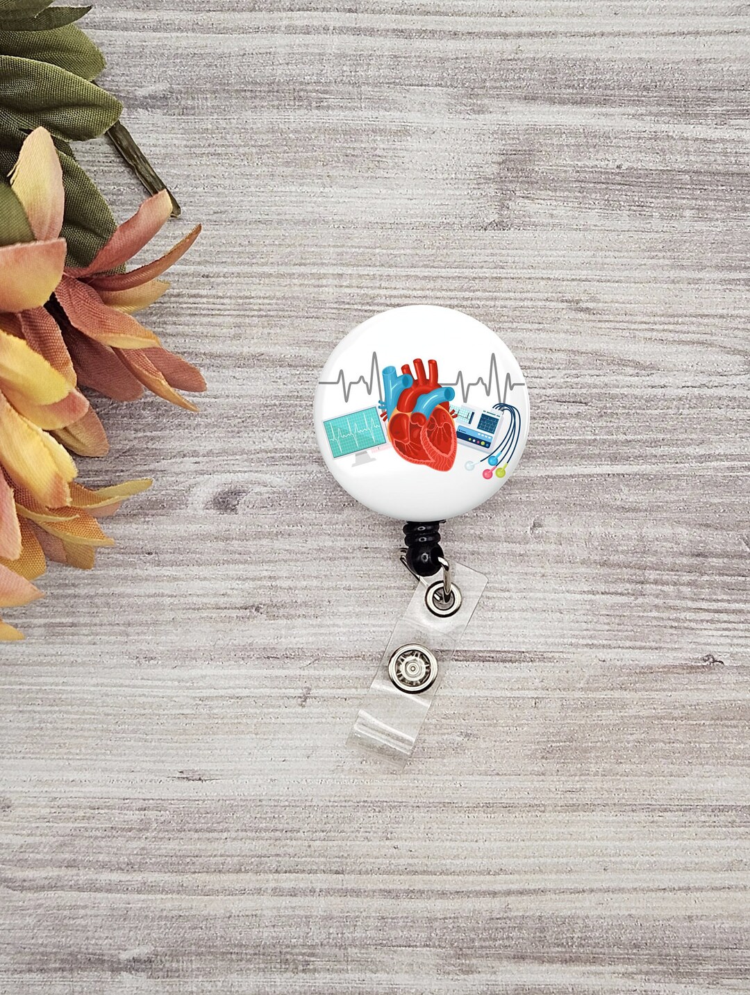 EKG Tech Name Badge Holder Gift Graduation Student Badge Reel ...