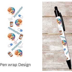 Psychiatry Black Ink Ballpoint Refillable Pen Mental Health Pen Psych ...