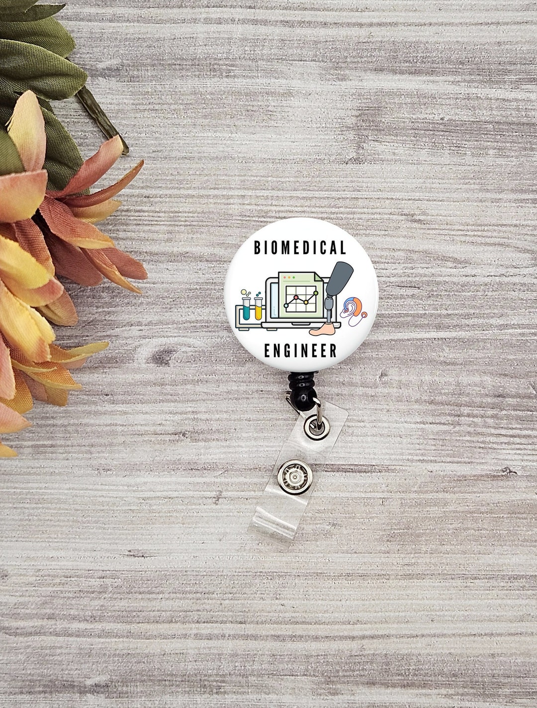 Biomedical Engineer Button Name Badge Holder Gift Graduation Gift for ...