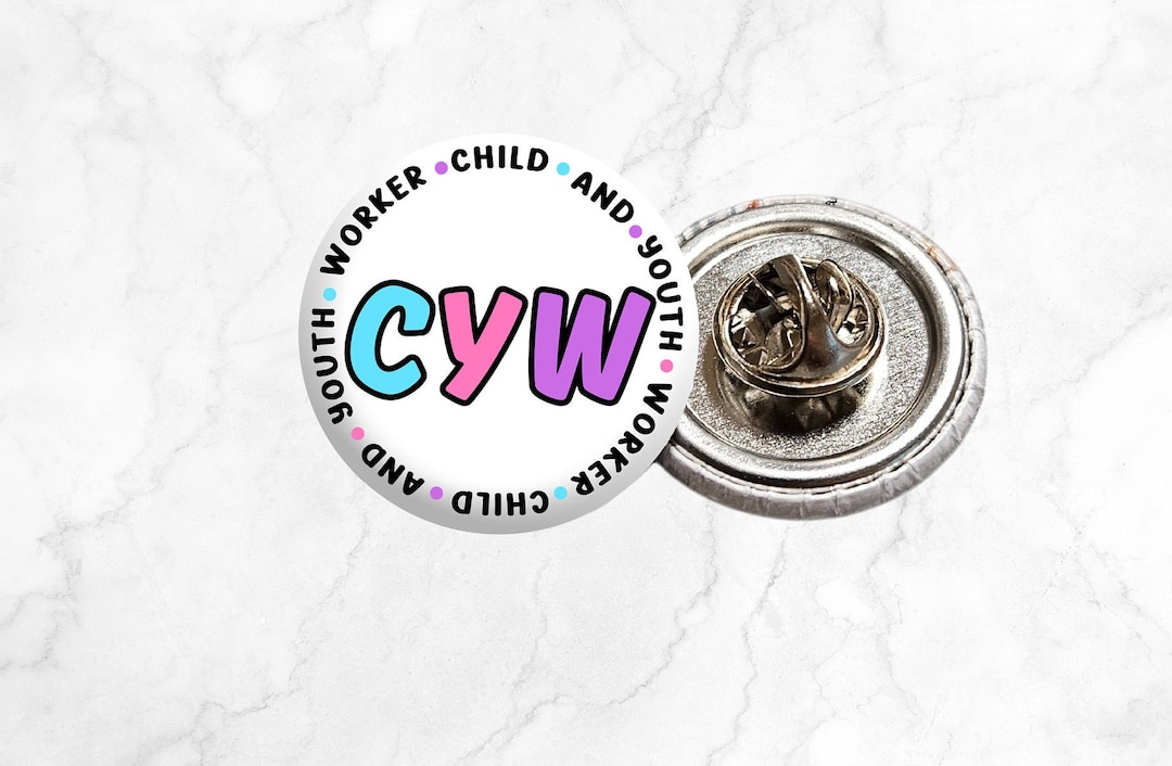 CYW ID Badge Pin: Child and Youth Worker Lapel Pin - Etsy