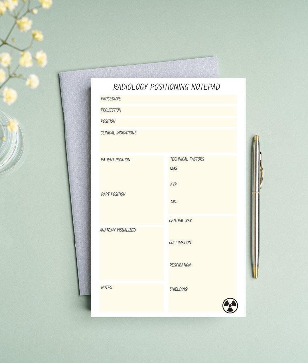 Radiology Positioning Student Study Notepad for Radiology Students ...
