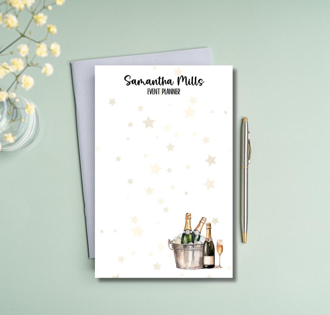 Event Planner Notepad Blank Pages Custom Design Wedding Planner Gift ...