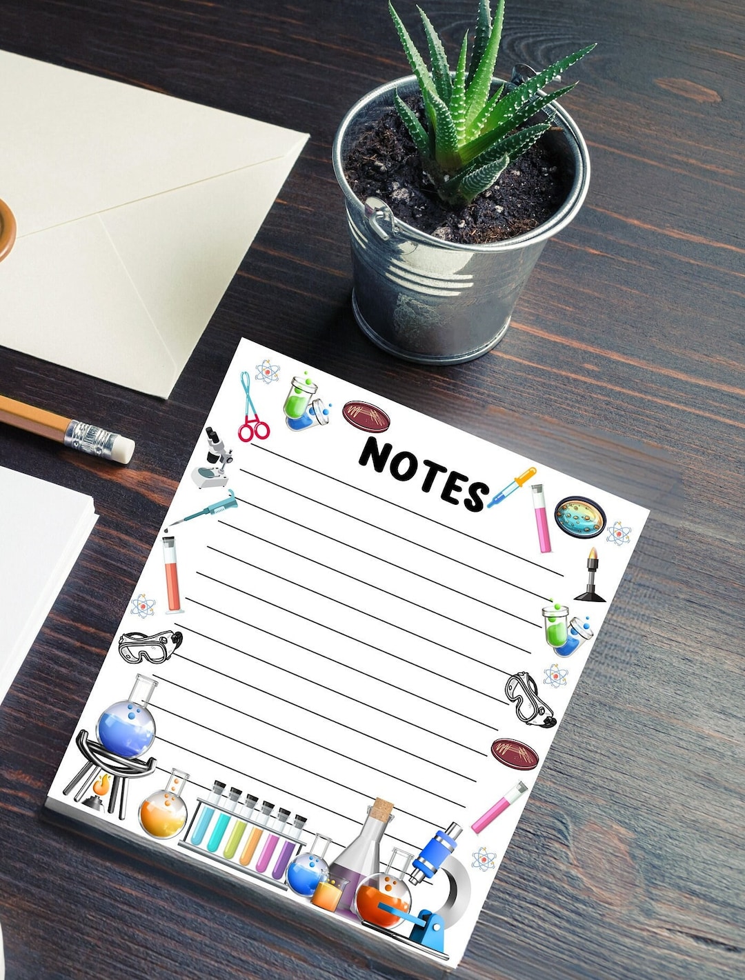 Laboratory Scientist Themed Notepad Non Sticky Back Medical Lab Tech ...