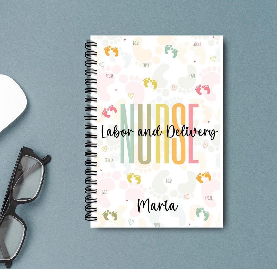 Personalized Labor and Delivery Nurse Notebook Ruled Lines LD Notebook ...