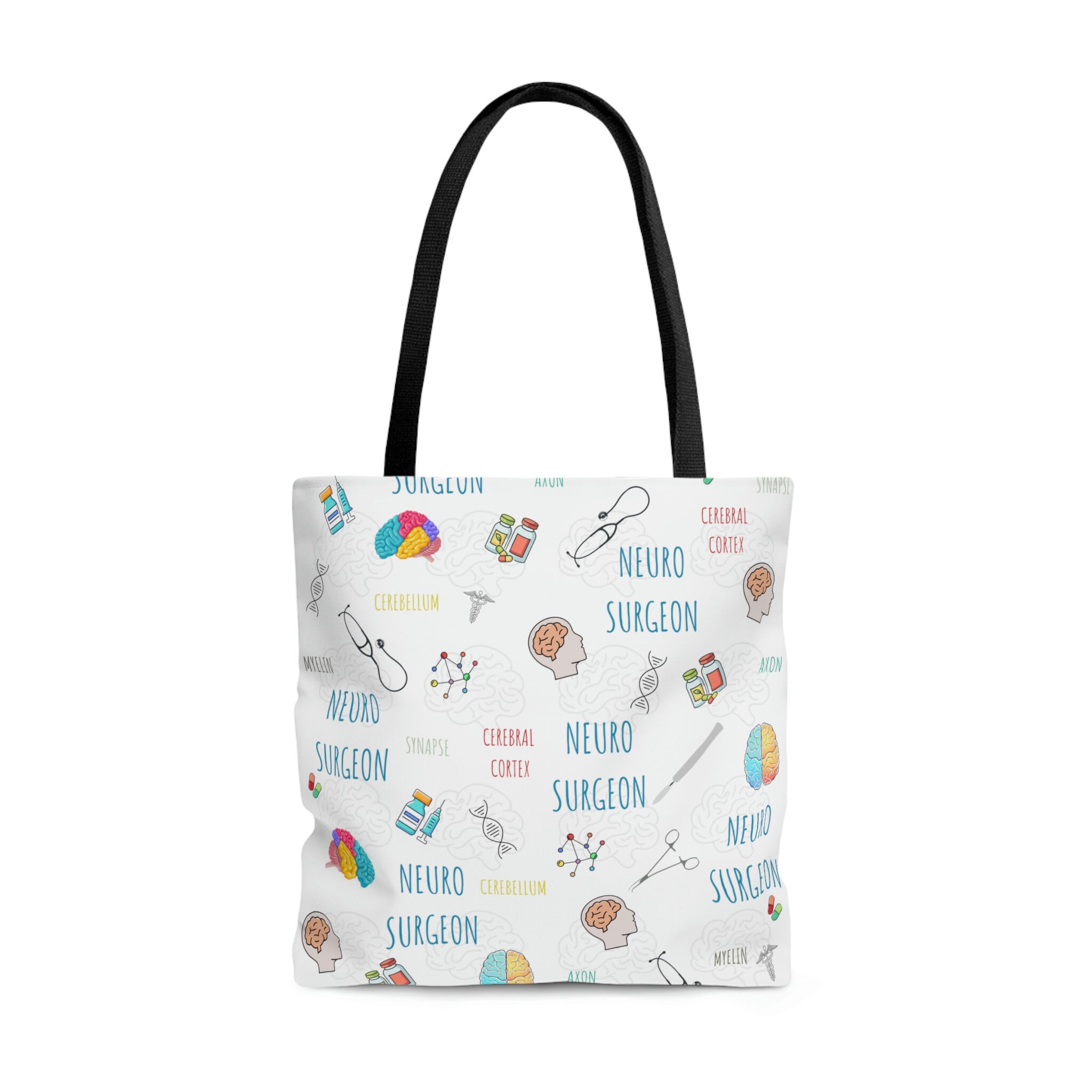 Neurology Neurologist Tote Bag With Black Straps Neuro Surgeon Tote Bag ...
