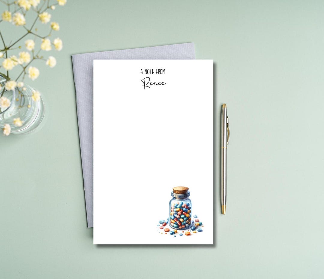 Personalized Pharmacy Notepad: Medication Theme, Pharmacist Gift - Etsy